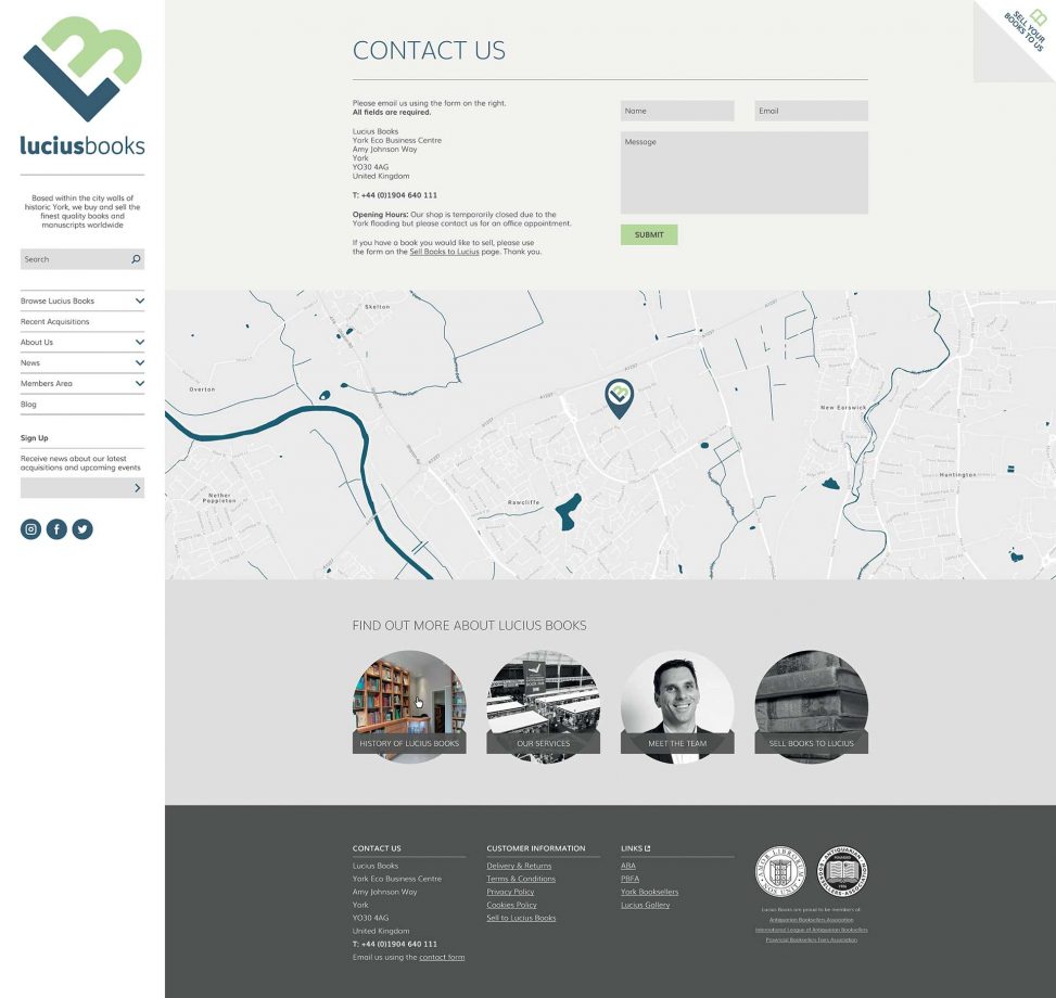 Lucius Books Website – HBA Graphic Design